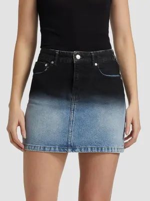 Moschino Ombré Denim Miniskirt