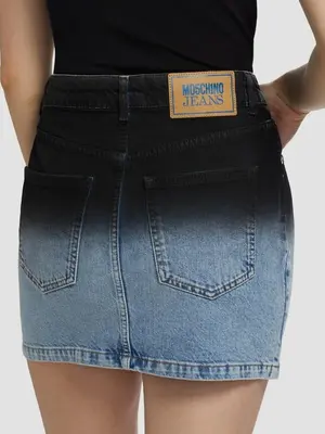 Moschino Ombré Denim Miniskirt