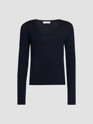 FERRAGAMO Extra-fine Wool Seamless Scoopneck Sweater