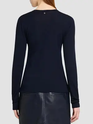 FERRAGAMO Extra-fine Wool Seamless Scoopneck Sweater