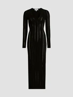 Ronny Kobo Sai V-neck Knit Maxi Dress