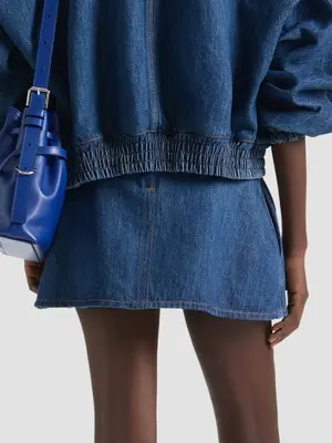 Givenchy Mini Cocoon Skirt In Denim