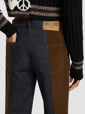 Moschino Mix Media Mid-rise Cigarette Jeans