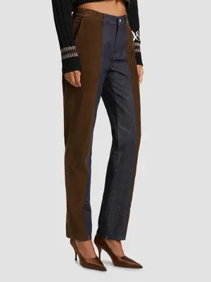 Moschino Mix Media Mid-rise Cigarette Jeans
