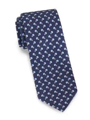 FERRAGAMO Zona Silk Tie Navy