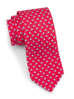 FERRAGAMO Zona Silk Tie - Rosso