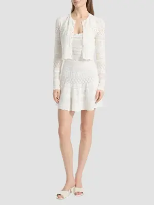 LoveShackFancy Brigette Pointelle Knit Cardigan