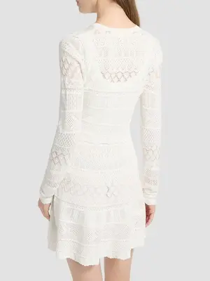 LoveShackFancy Brigette Pointelle Knit Cardigan