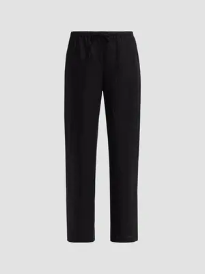 REFORMATION Olina Linen Pants - Black