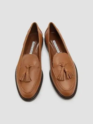 Manolo Blahnik Bucky Tassel Leather Loafers