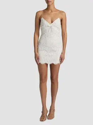 LoveShackFancy Petaline Scalloped-hem Minidress