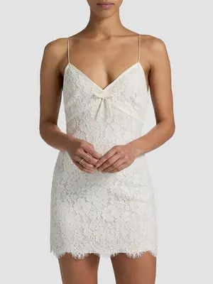 LoveShackFancy Petaline Scalloped-hem Minidress