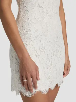 LoveShackFancy Petaline Scalloped-hem Minidress