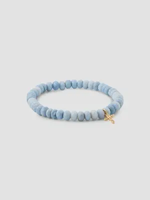 SYDNEY EVAN 14k Yellow Opal & 0.03 Tcw Diamond Beaded Bracelet