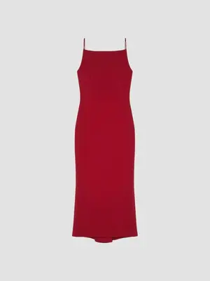 Givenchy Straps Dress With Draped Back - Dark Red