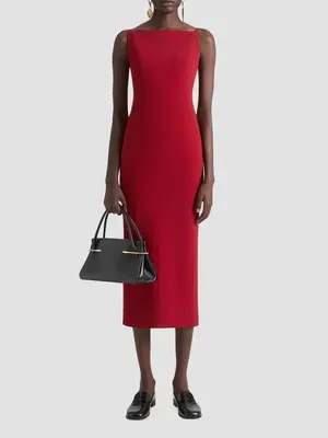 Givenchy Straps Dress With Draped Back - Dark Red
