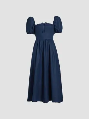 REFORMATION Marella Linen Midi-dress