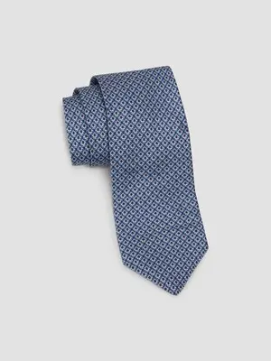 FERRAGAMO Gancini Silk Tie Navy
