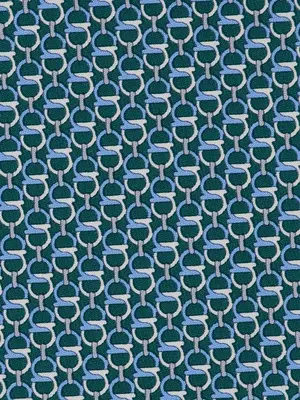 FERRAGAMO Gancini Silk Tie - Verde