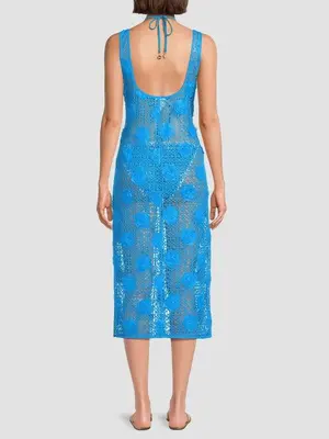 MILLY 3d Floral Crochet Cover-up Dress