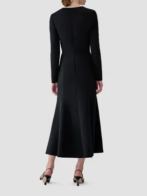 Carolina Herrera Sequined Floral A-line Midi Dress