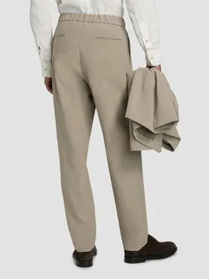 Giorgio Armani Linen Drawstring Pants - Solid Light