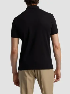 Emporio Armani Chevron Cotton Jersey Polo Shirt