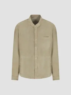 Giorgio Armani Suede Snap-front Jacket