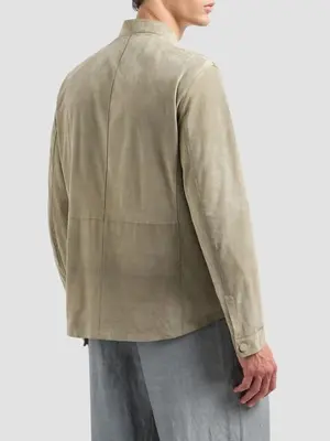 Giorgio Armani Suede Snap-front Jacket