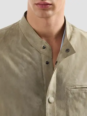 Giorgio Armani Suede Snap-front Jacket