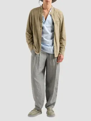 Giorgio Armani Suede Snap-front Jacket