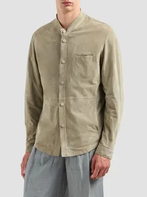 Giorgio Armani Suede Snap-front Jacket