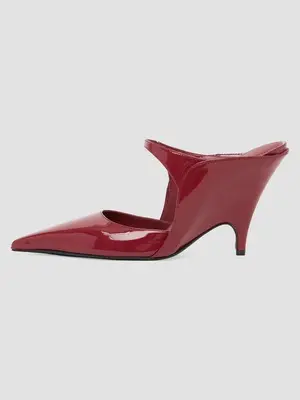 FERRAGAMO Jasir 95mm Patent Leather Stiletto Mules - Maroon