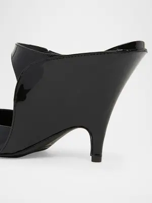 FERRAGAMO Jasir 95mm Patent Leather Stiletto Mules