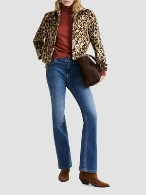 Marella Boxy Pony Skin Print Jersey Jacket