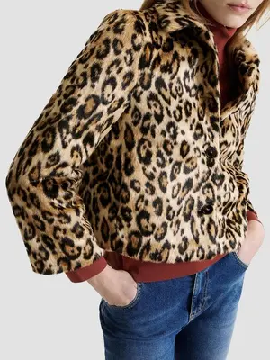 Marella Boxy Pony Skin Print Jersey Jacket
