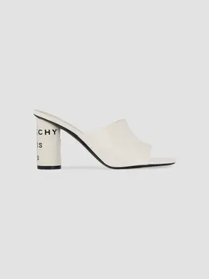 Givenchy Tape Heeled Mules In Leather - Ivory