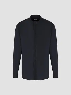 Giorgio Armani Nero Collar Covered Placket Shirt - Black