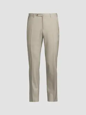 PT TORINO High-performance Wool Button-tab Slim Trousers - Beige