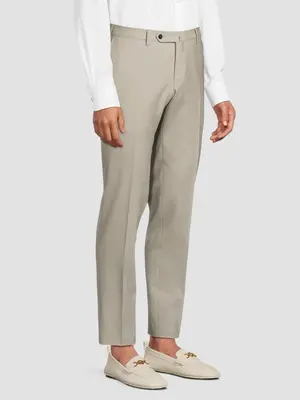 PT TORINO High-performance Wool Button-tab Slim Trousers - Beige