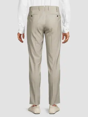 PT TORINO High-performance Wool Button-tab Slim Trousers - Beige