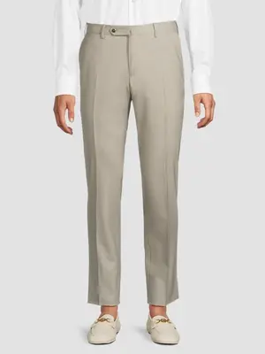 PT TORINO High-performance Wool Button-tab Slim Trousers - Beige