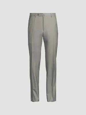 PT TORINO High-performance Wool Button-tab Slim Trousers - Grey