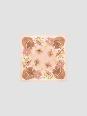 FERRAGAMO Floral Silk Scarf Ballet