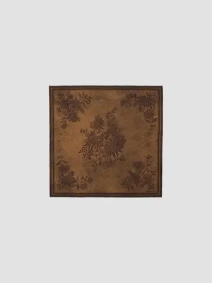 FERRAGAMO Floral Silk Scarf Yellow
