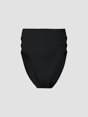 Natori Bliss Bare Cotton High Cut Brief 3-pack - Black