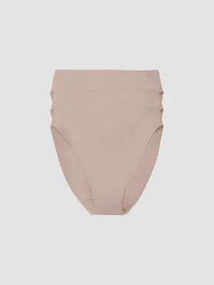 Natori Bliss Bare Cotton High Cut Brief 3-pack - Cafe