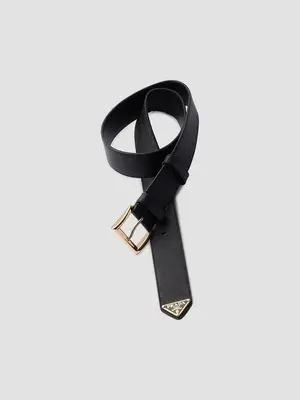 Prada Saffiano Leather Belt - Black