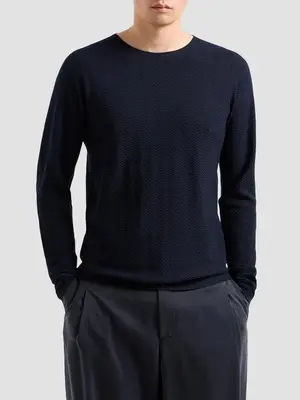 Giorgio Armani Herringbone Crewneck Sweater