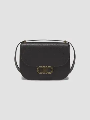 FERRAGAMO Small Double Gancio Saddle Bag
